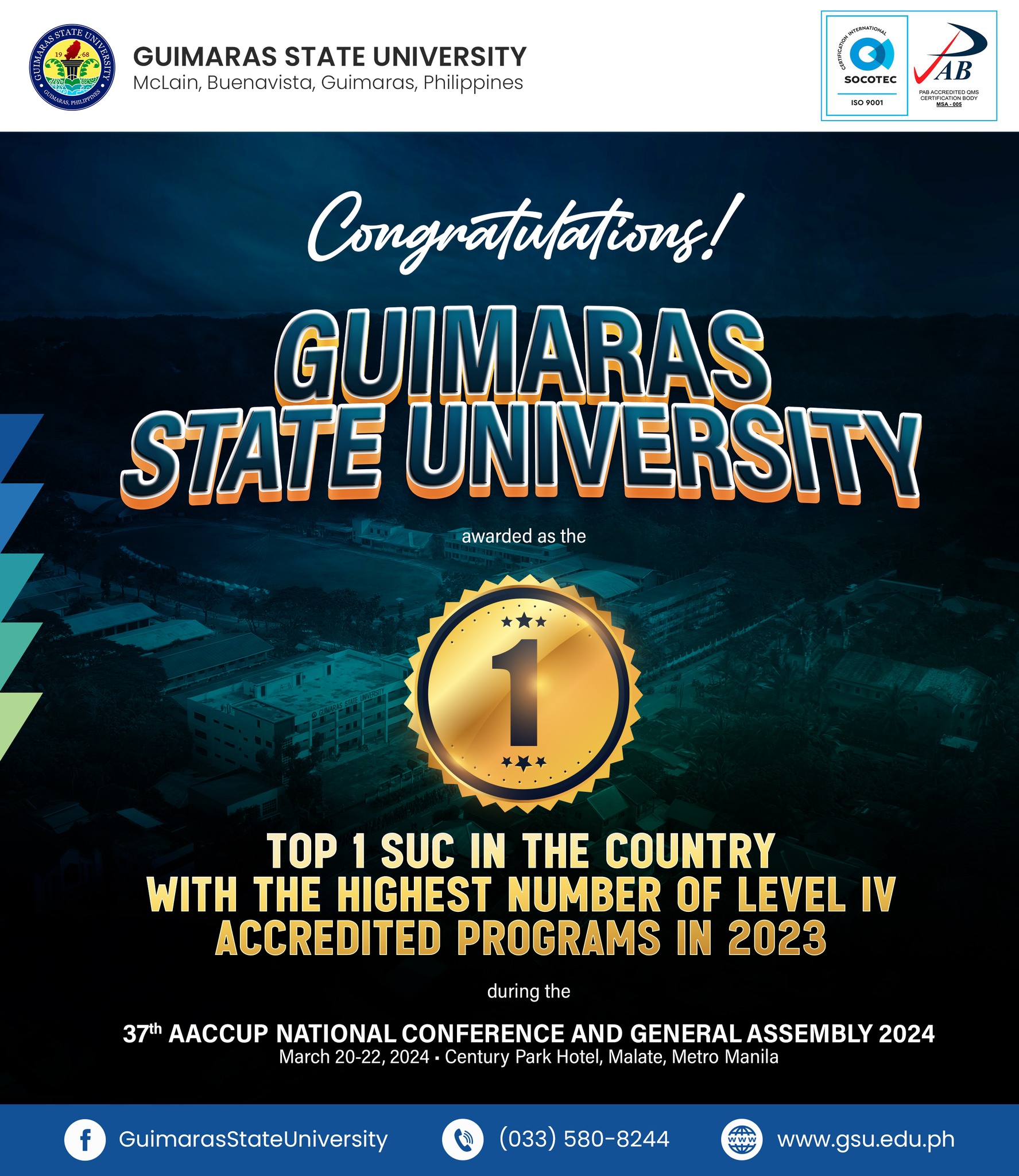 Guimaras State University Tops National Rankings with Most Level IV ...